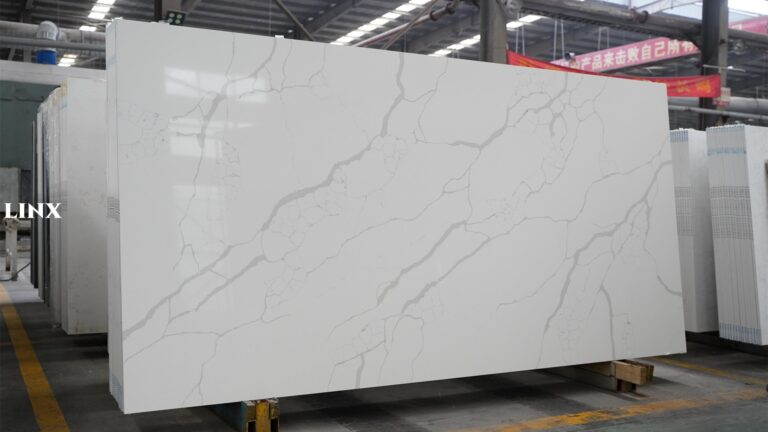 LX1025 CALACATTA WHITE QUARTZ STONE - LINX SURFACES